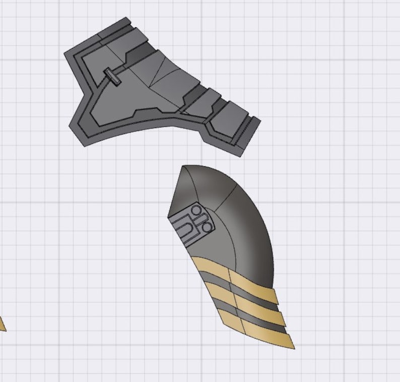 Halo Inspired UNSC Officer Shoulder Pauldron - 3D Model - Digital File ...