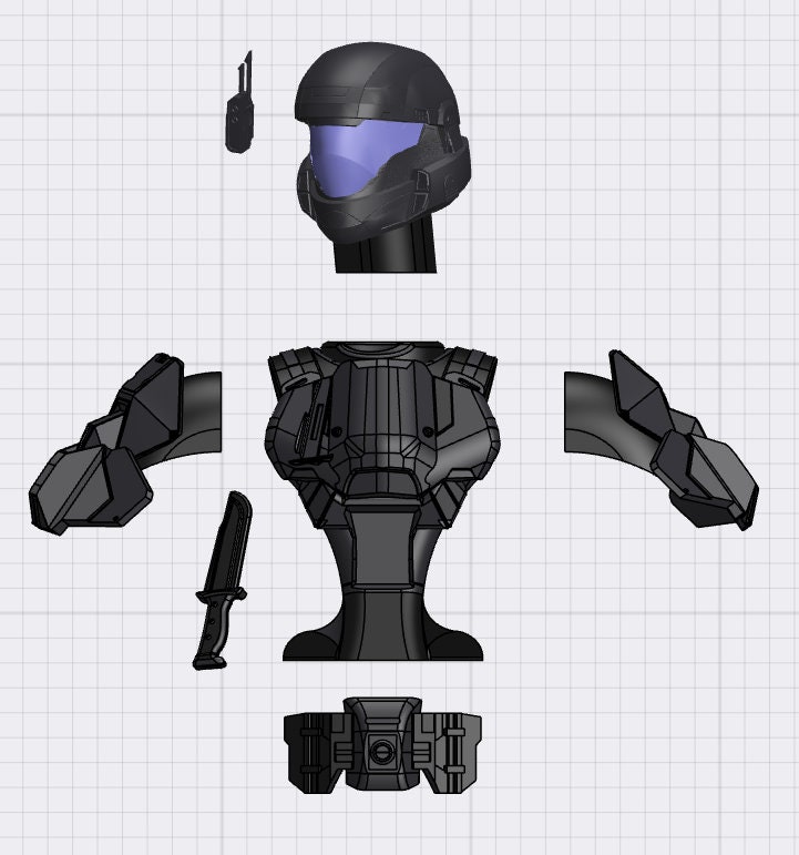Halo 3 ODST Inspired Bust Buck Digital File - Etsy