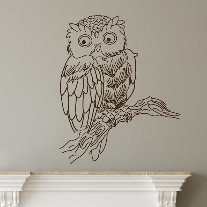 Owl Wall Decal - Etsy
