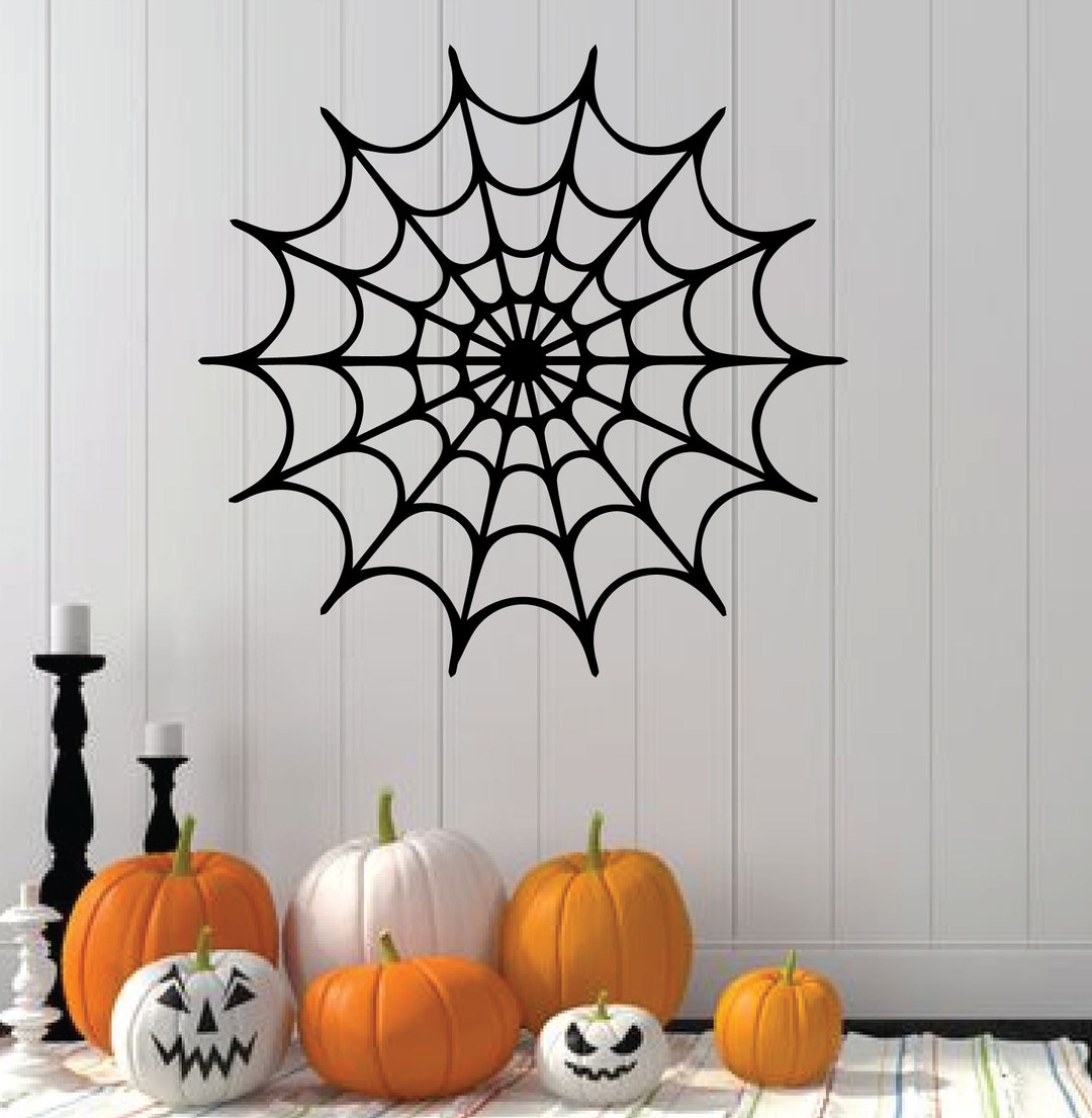Spiderweb Decal | Halloween Decoration | Vinyl Sticker | Spooky Vinyl ...