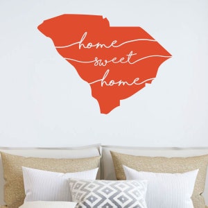 South Carolina Wall Decal - Home Sweet Home - State Silhouette Vinyl ...