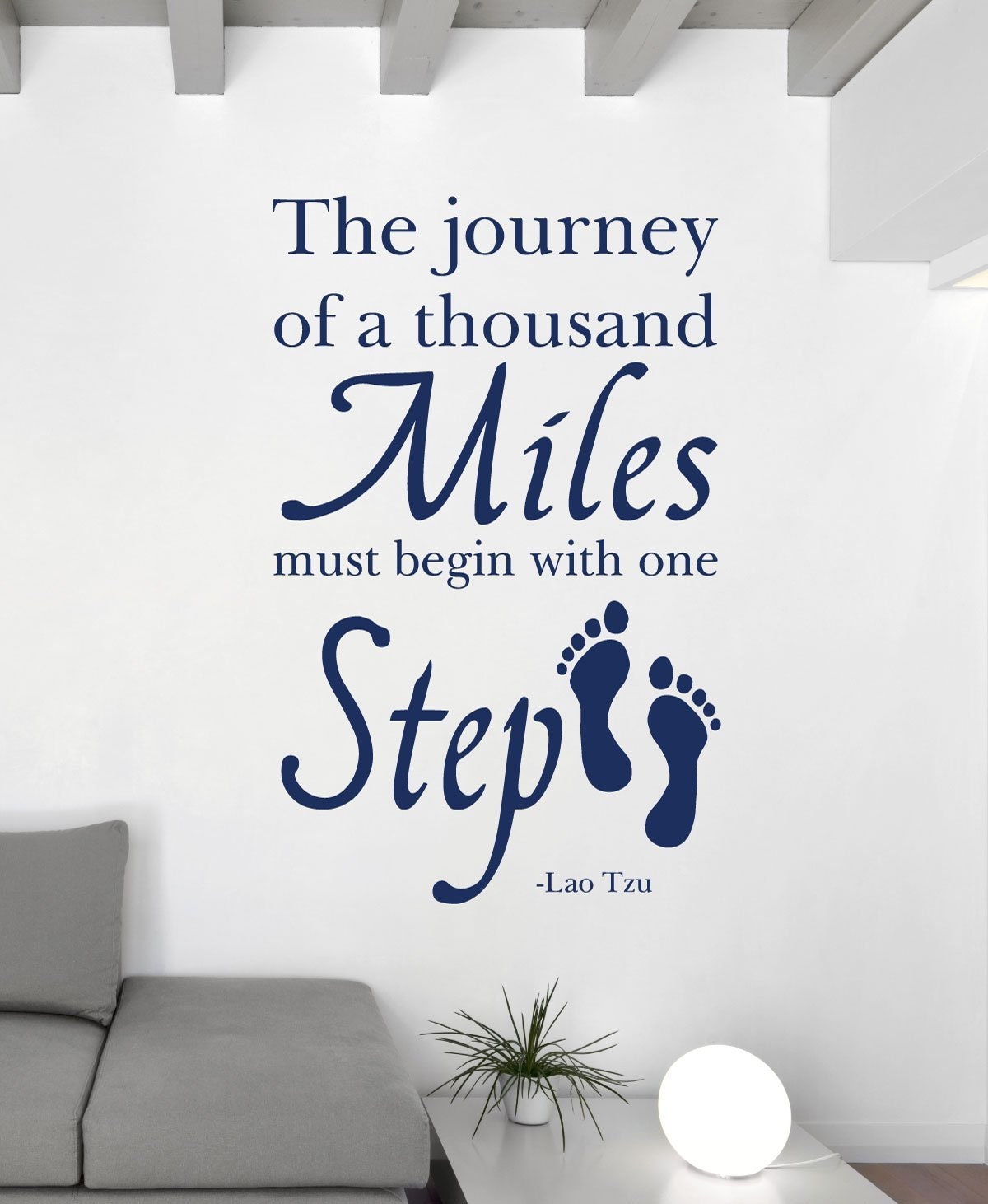 Quote Wall Decals the Journey of A Thousand Miles Must Begin - Etsy