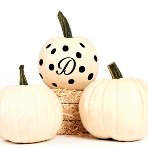 Halloween Decor | Jack O Lantern Monogram Polka-dot Decal - Customized ...