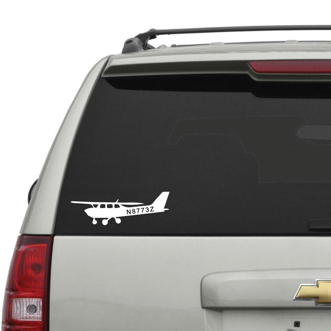 Airplane Car Decals - Cessna 206 - Personalized Plane Vinyl Sticker ...