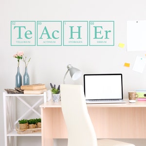 Wall Decal for Teachers - Teacher Periodic Table Decor - Science Art ...