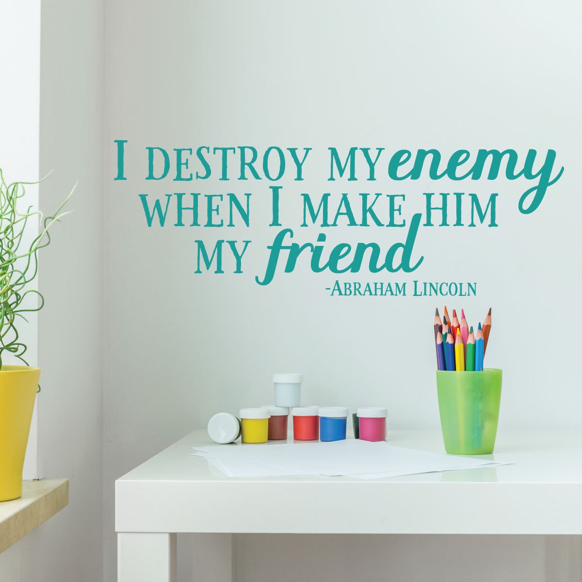 Abraham Lincoln Quote Vinyl Wall Decal, Classroom Decor - Etsy