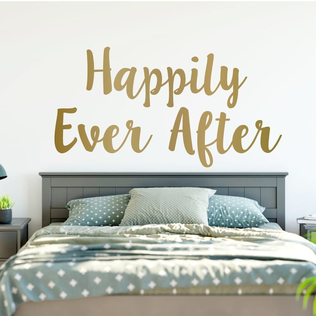 Happily Ever After Sign - Fairytale Vinyl Wall Sticker for Home ...