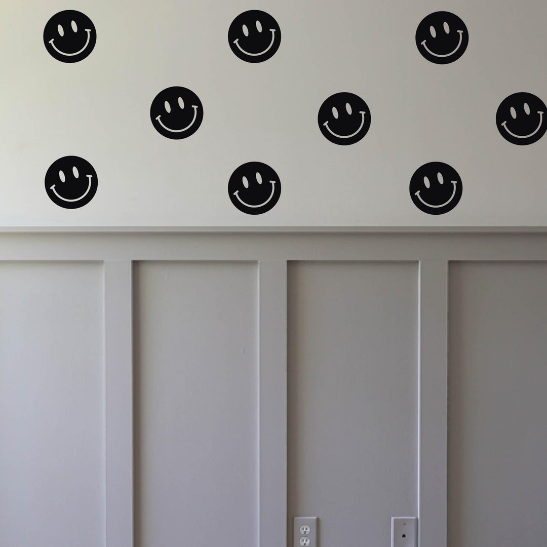 Smiley Vinyl Wall Sticker Decals | Bedroom Decor | Boy Girl Wall Decor ...
