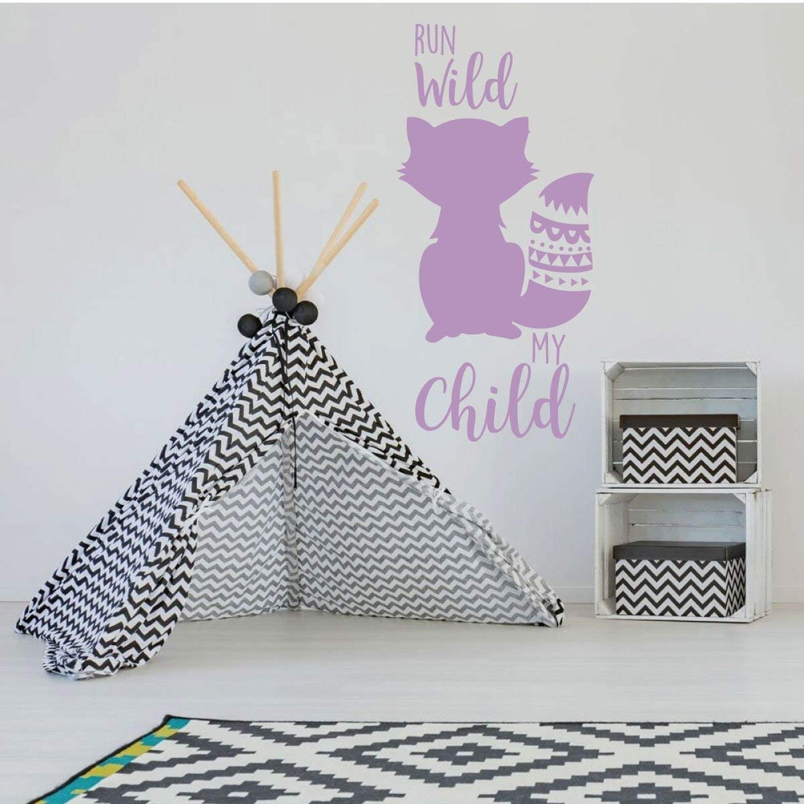 Children's Room Wall Decal Run Wild My Child Boys or - Etsy