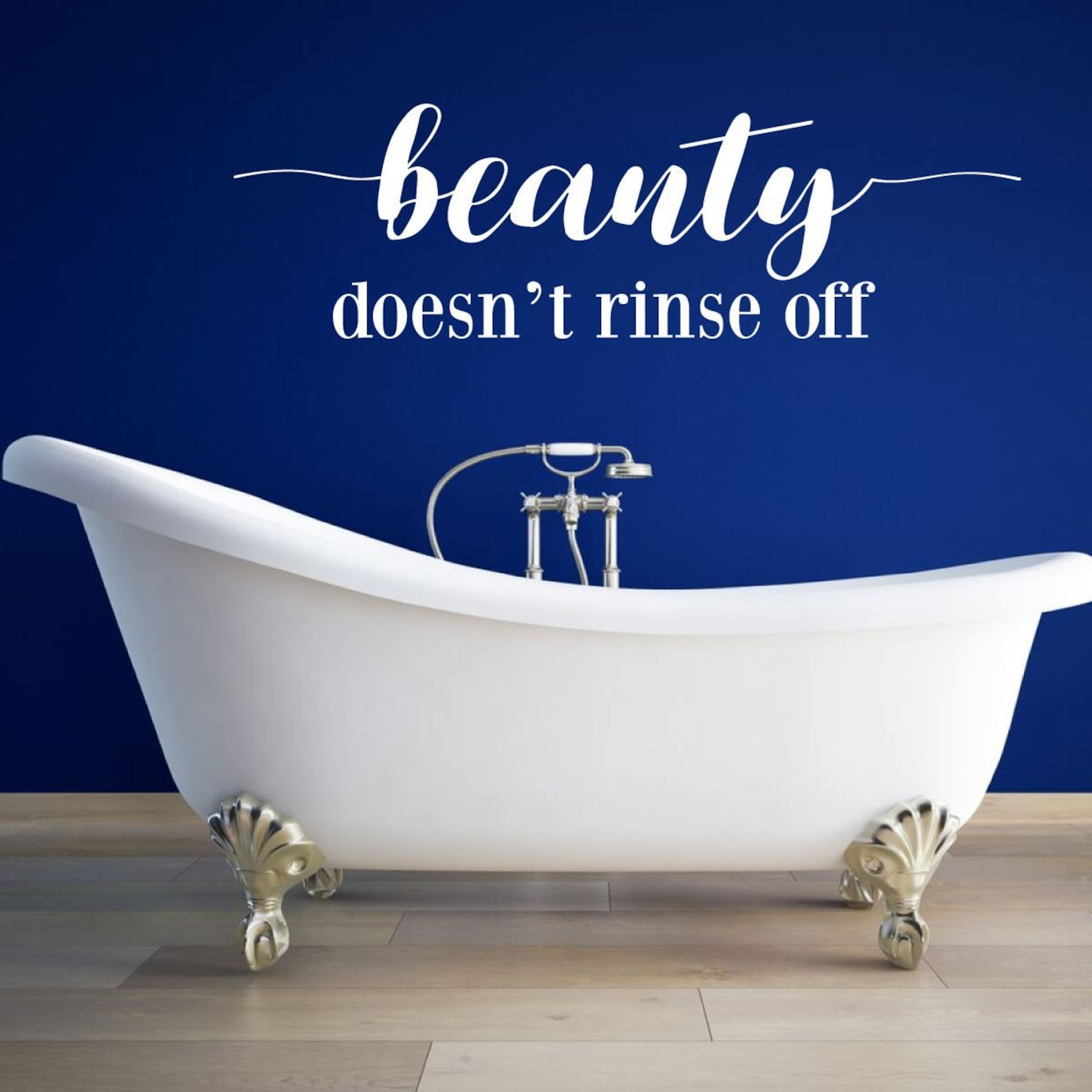 Bathroom Wall Decor Bath Decal Art Beauty Doesn't - Etsy