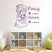 Christian Wall Decals Little Girl Praying, Pray He is There Speak He is ...