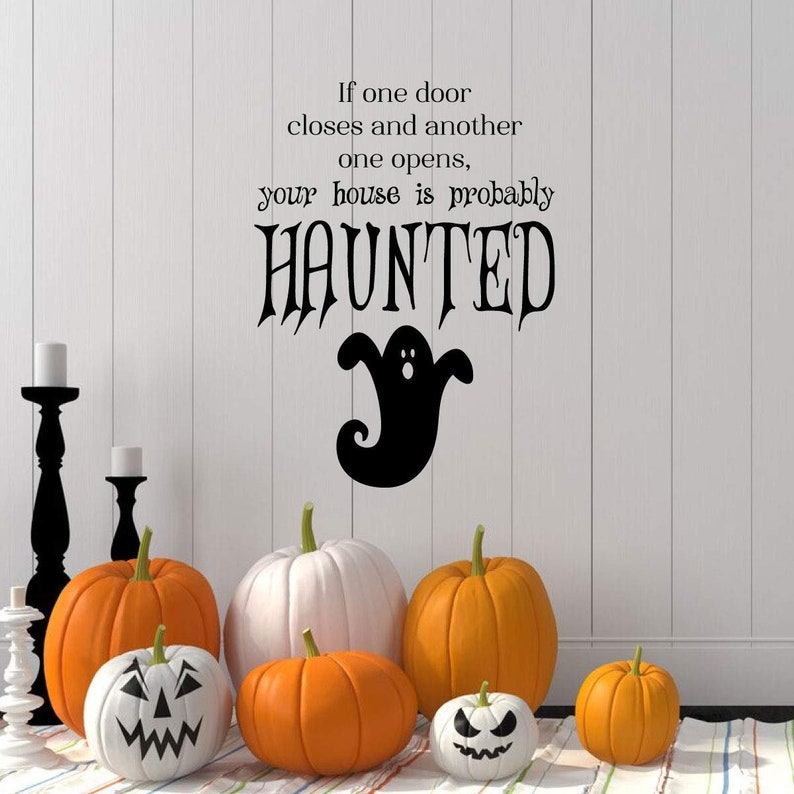Haunted Halloween Decorations Ghost Decal With Vinyl - Etsy
