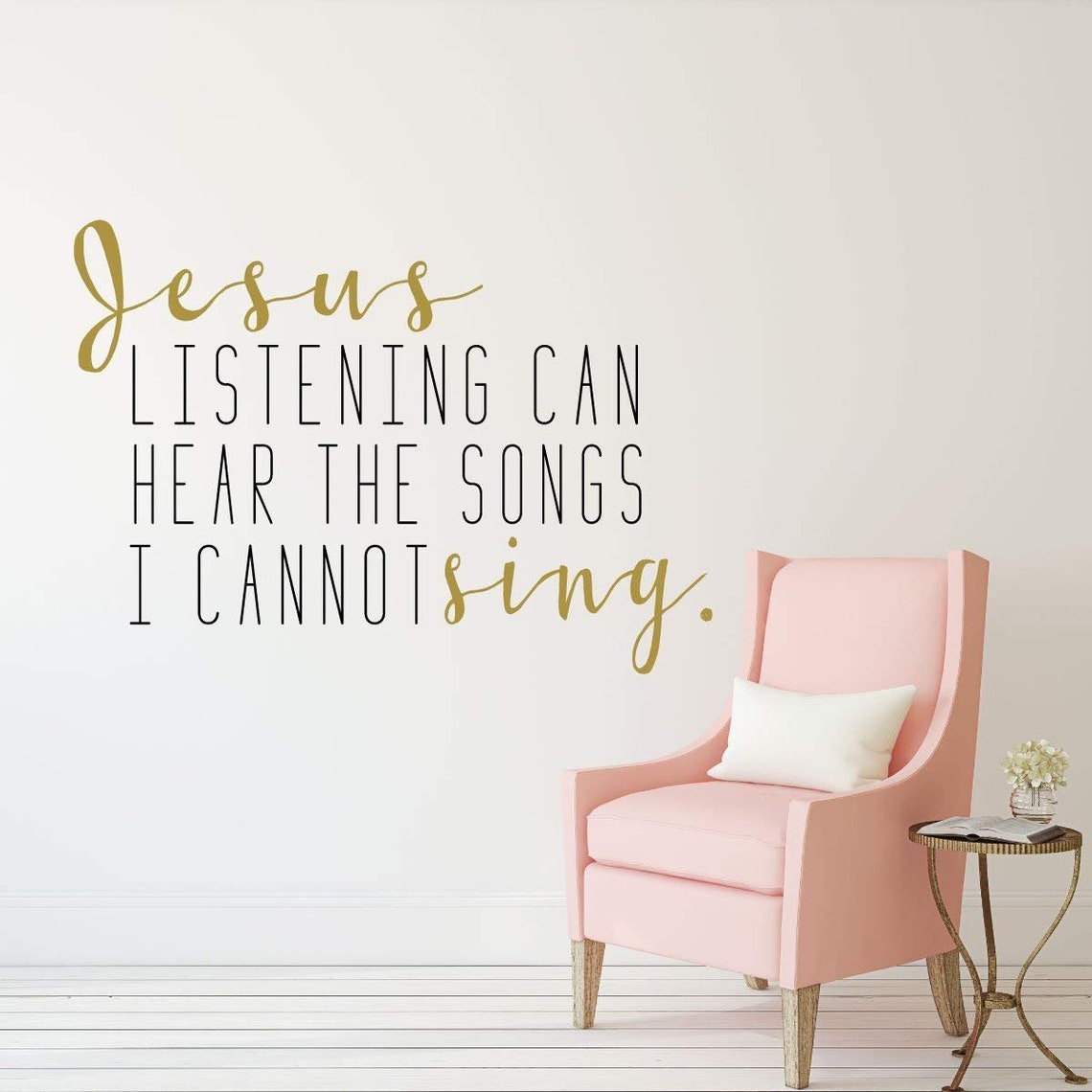Christian Wall Art Jesus Listening Can Hear the Songs I | Etsy