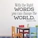 Change the World Inspirational Word Decals Vinyl Wall Decor - Charlotte ...