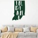Indiana Wall Decal - State Silhouette Vinyl Art for Home Decor, Living ...