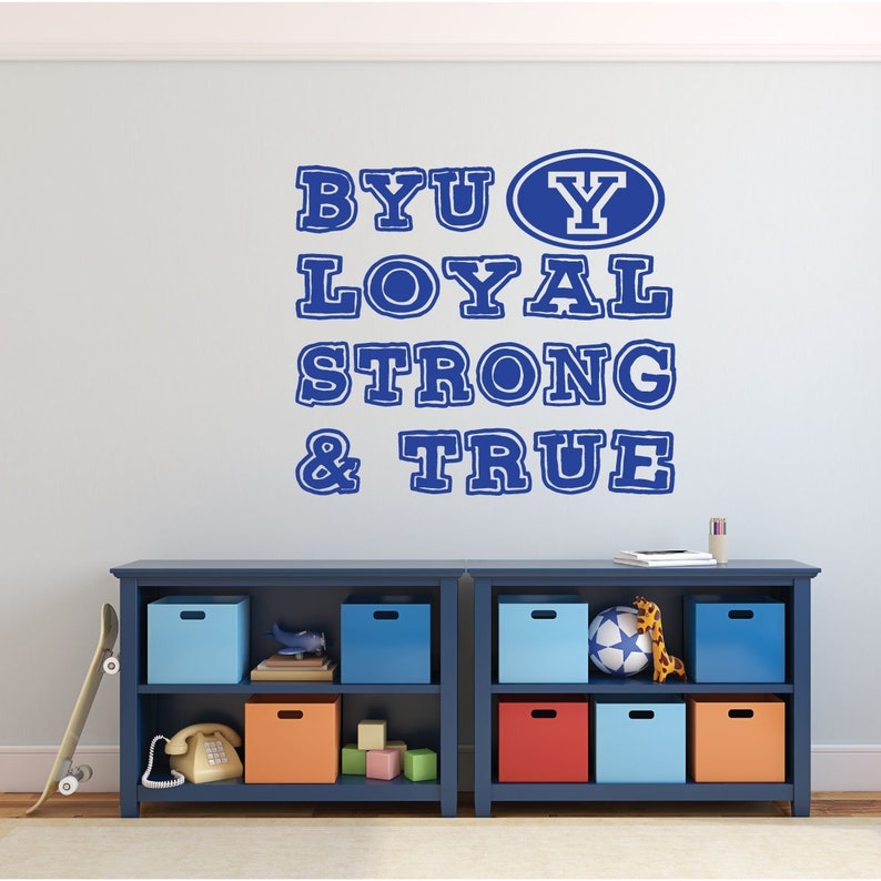 BYU Decal Loyal Strong and True Wall Decals for Home | Etsy