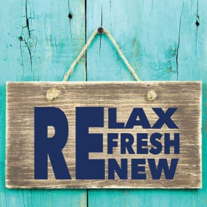 Inspirational Quotes - Relax Refresh Renew - Fun Wall Decor for Bedroom ...