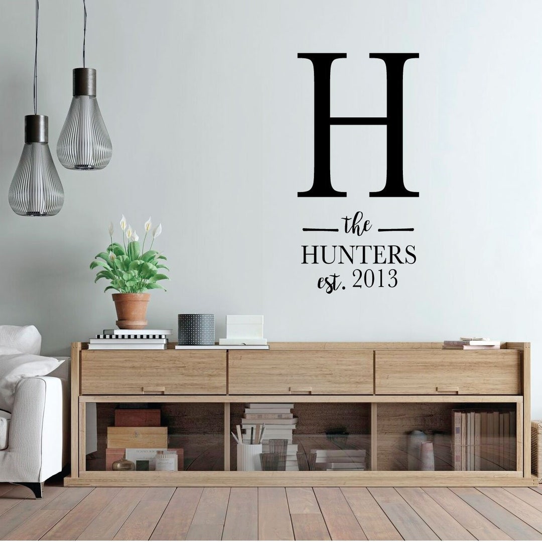 Personalized Family Farmhouse Wall Decor - Family Name With Established ...