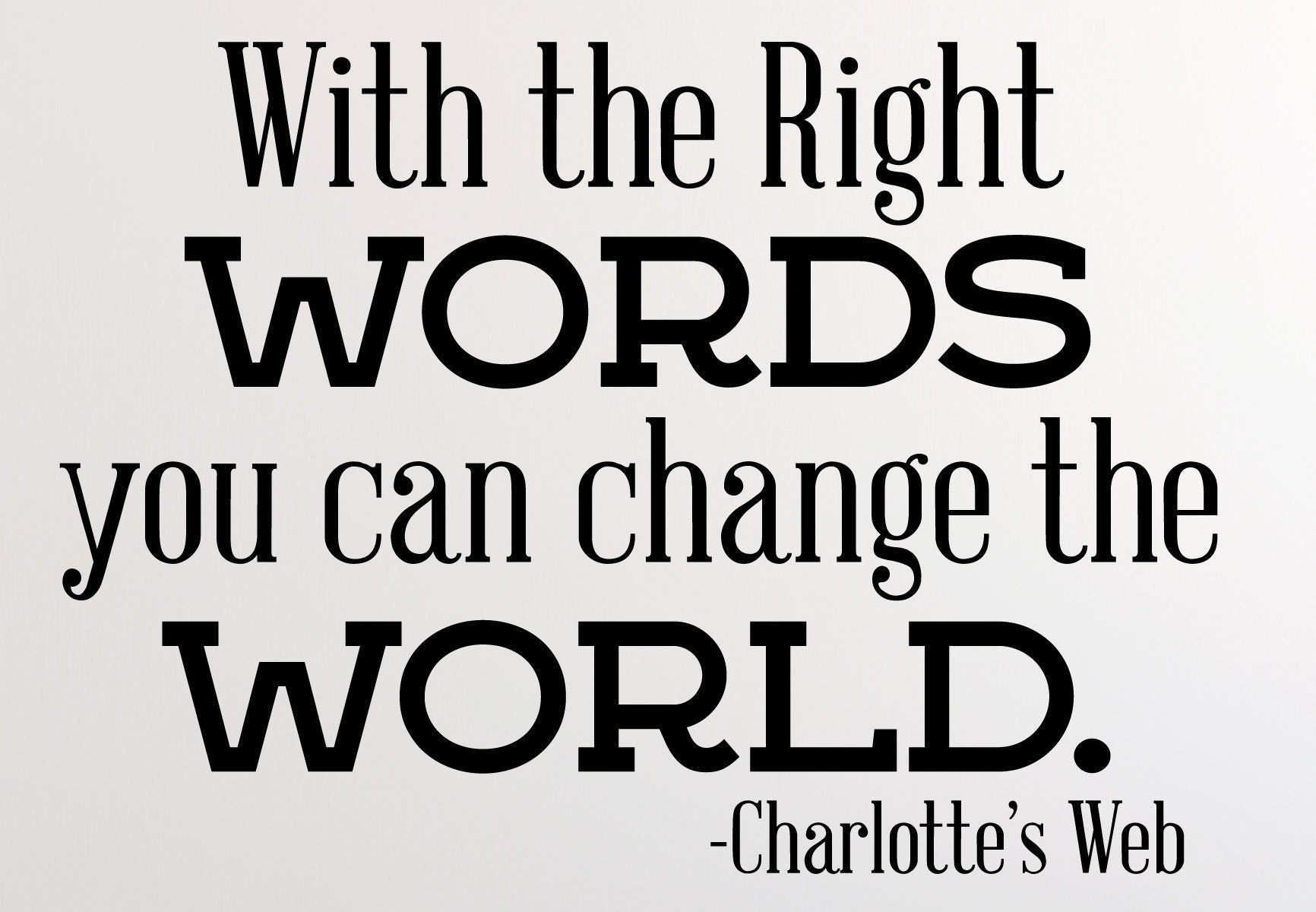 Change the World Inspirational Word Decals Vinyl Wall Decor | Etsy