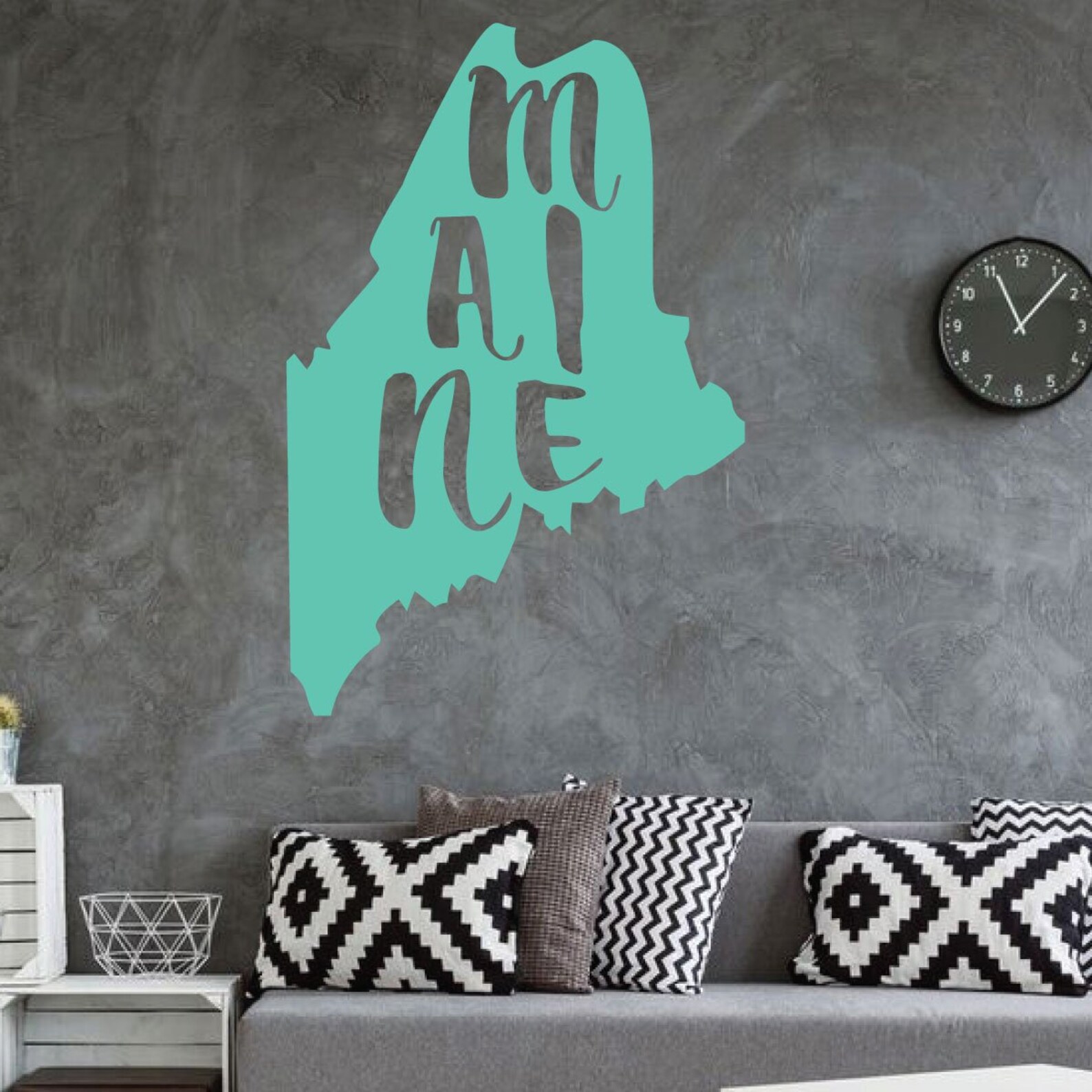Maine Wall Decal State Silhouette Vinyl Art for Home Decor - Etsy