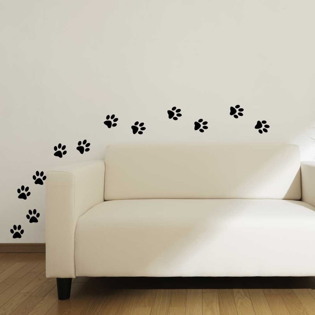 Vinyl Sticker Cat Paw Print Wall Decals for Home Decor, Pet Shop ...