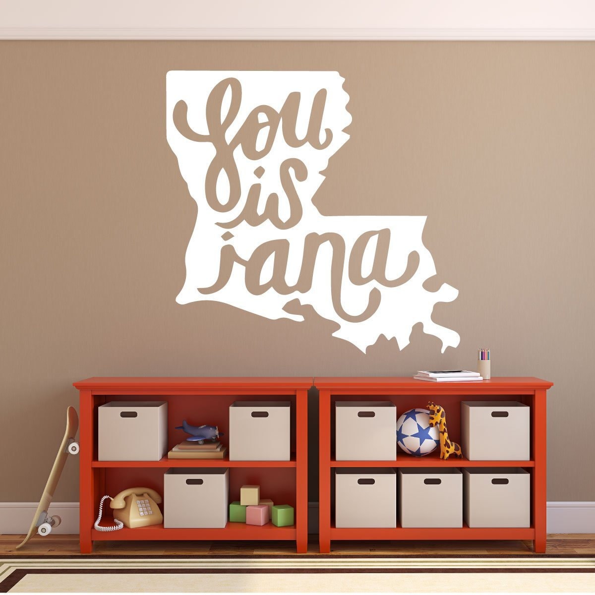 Louisiana State Home Decor Vinyl Decal With Cursive Writing | Etsy