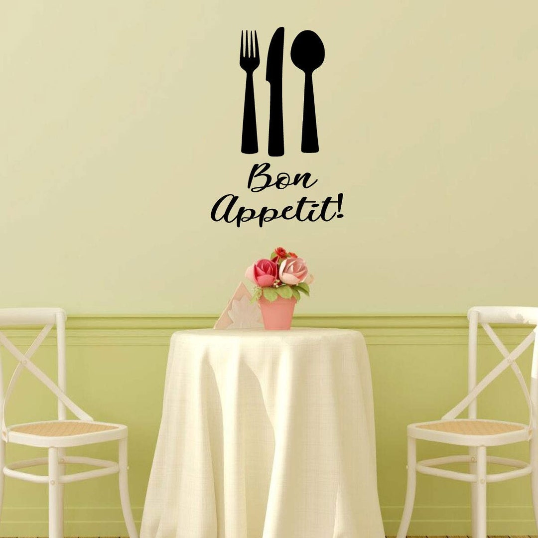 Bon Appetit Wall Decal – French Kitchen Vinyl Art - Etsy