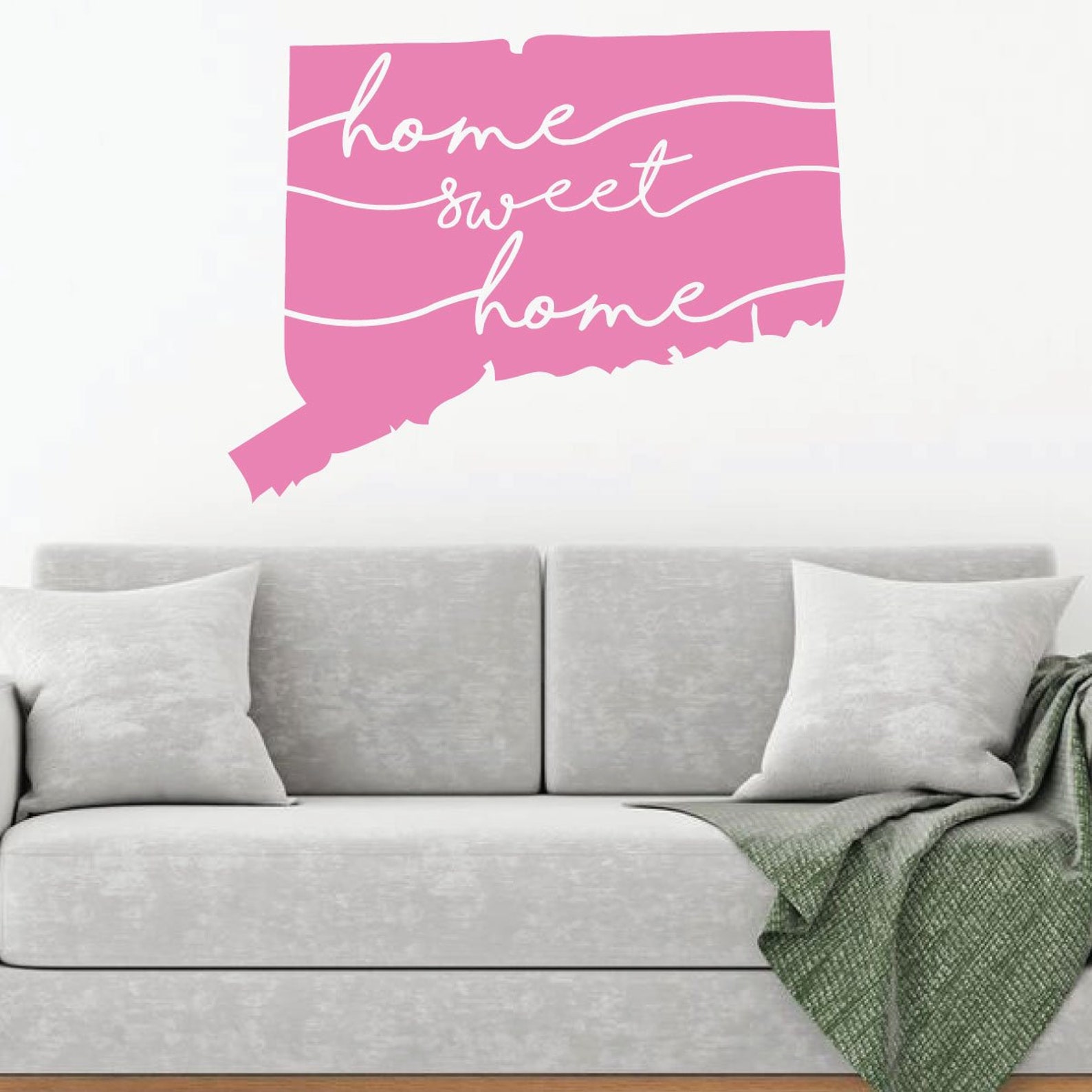 Connecticut Wall Decal - State Silhouette Vinyl Art for Home Decor ...