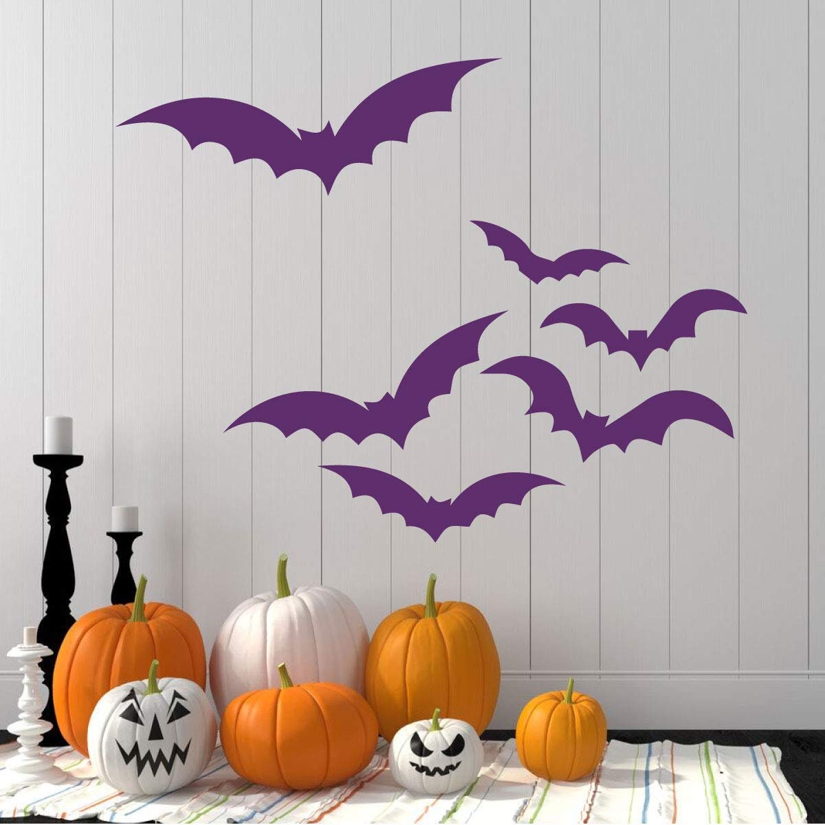 Flying Bat Silhouettes Halloween Decorations Vinyl Decor for - Etsy