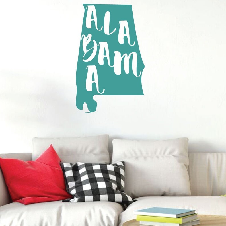Alabama Wall Decal State Silhouette Vinyl Art for Home - Etsy