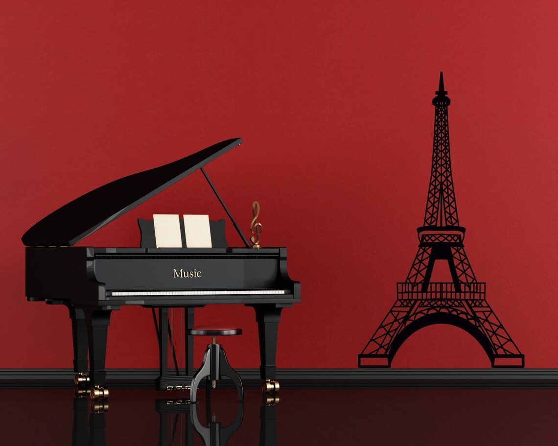 Eiffel Tower Wall Decal French Themed Vinyl Sticker | Etsy