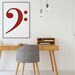 Music Wall Decal Bass Clef Symbol Musician Gifts for - Etsy