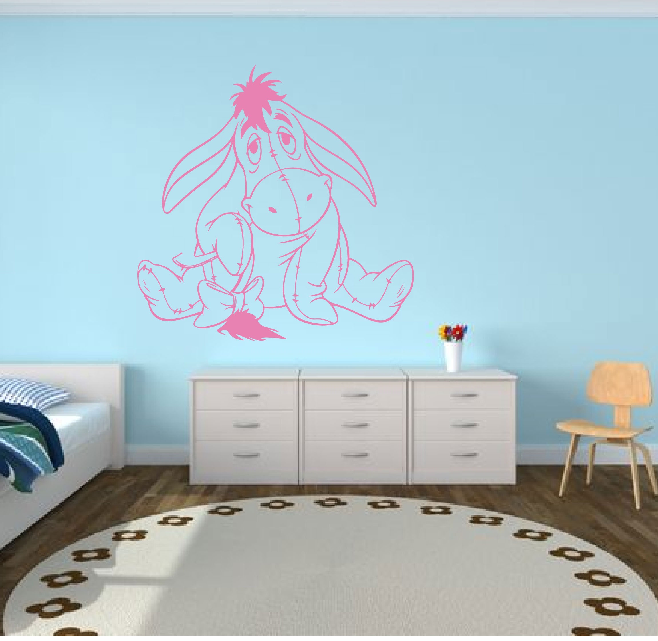 Customvinyldecor Eeyore Vinyl Wall Decal | Etsy