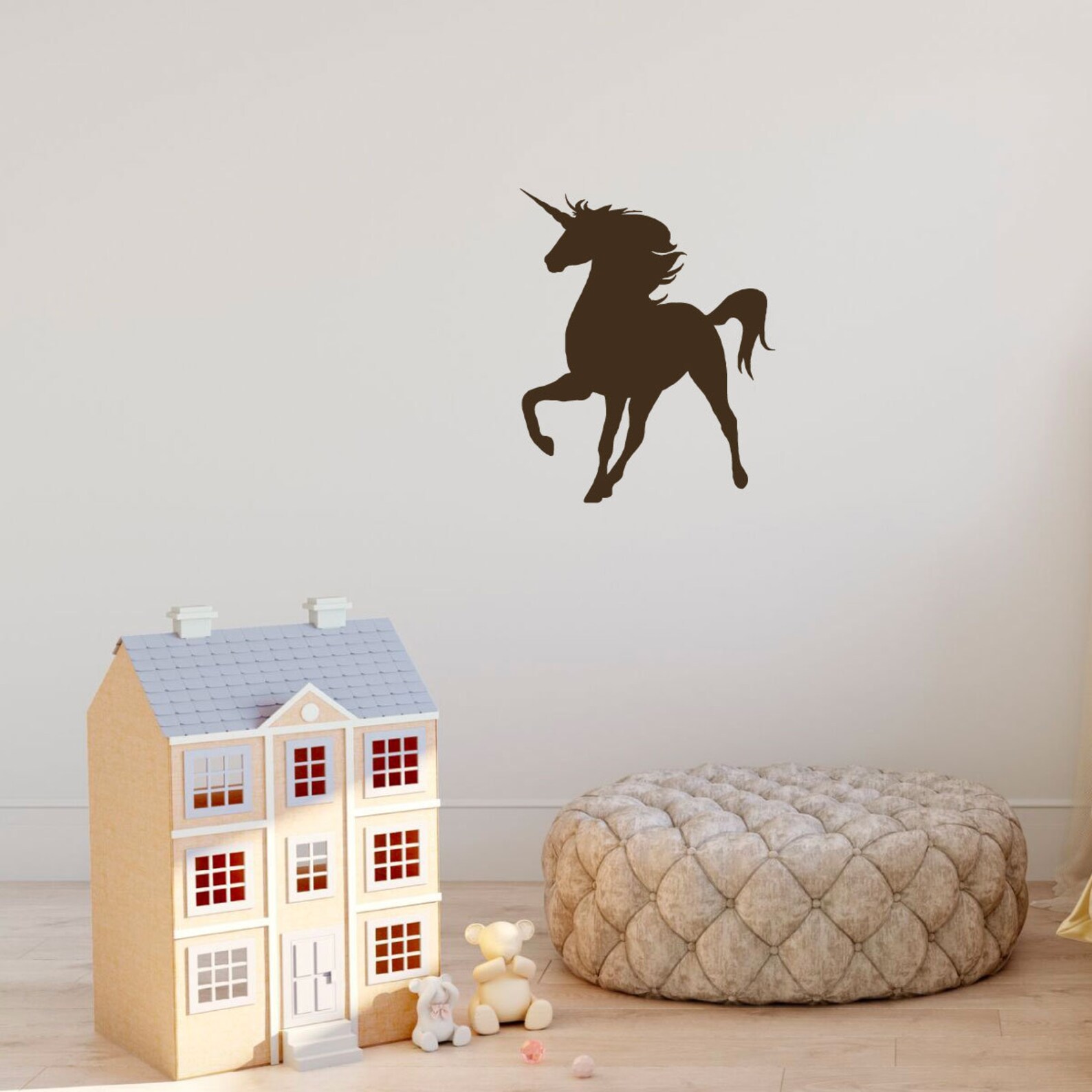 Fancy Unicorn Vinyl Wall Decal Stickers w/ Customized Colors | Etsy