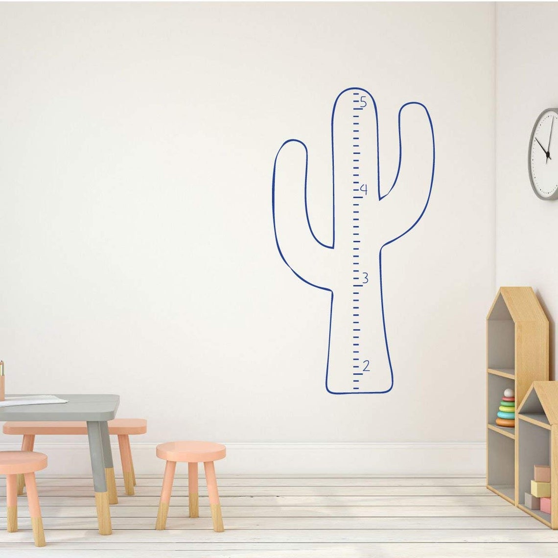 Growth Chart Wall Decal Cactus Decor Children Decoration - Etsy