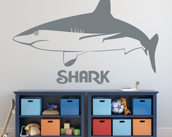 Shark Wall Decal Wall Fabric Vinyl Decal Removable and - Etsy
