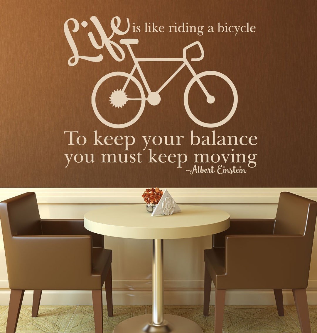 Albert Einstein Life Quote Wall Decals -life is Like Riding a Bicycle ...