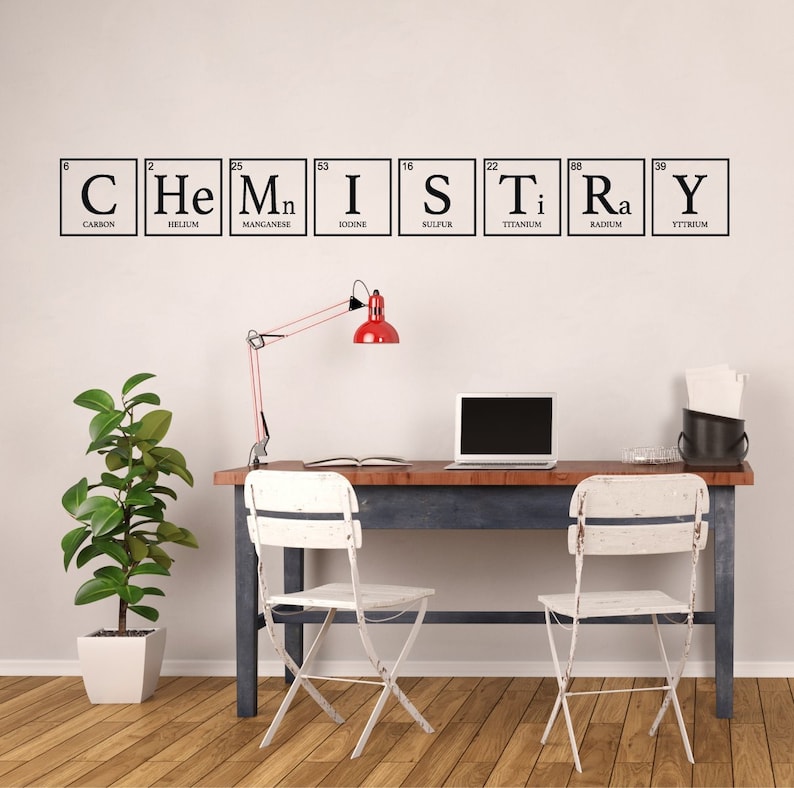 Vinyl Sticker Wall Decal Chemistry Decor Periodic Table of | Etsy