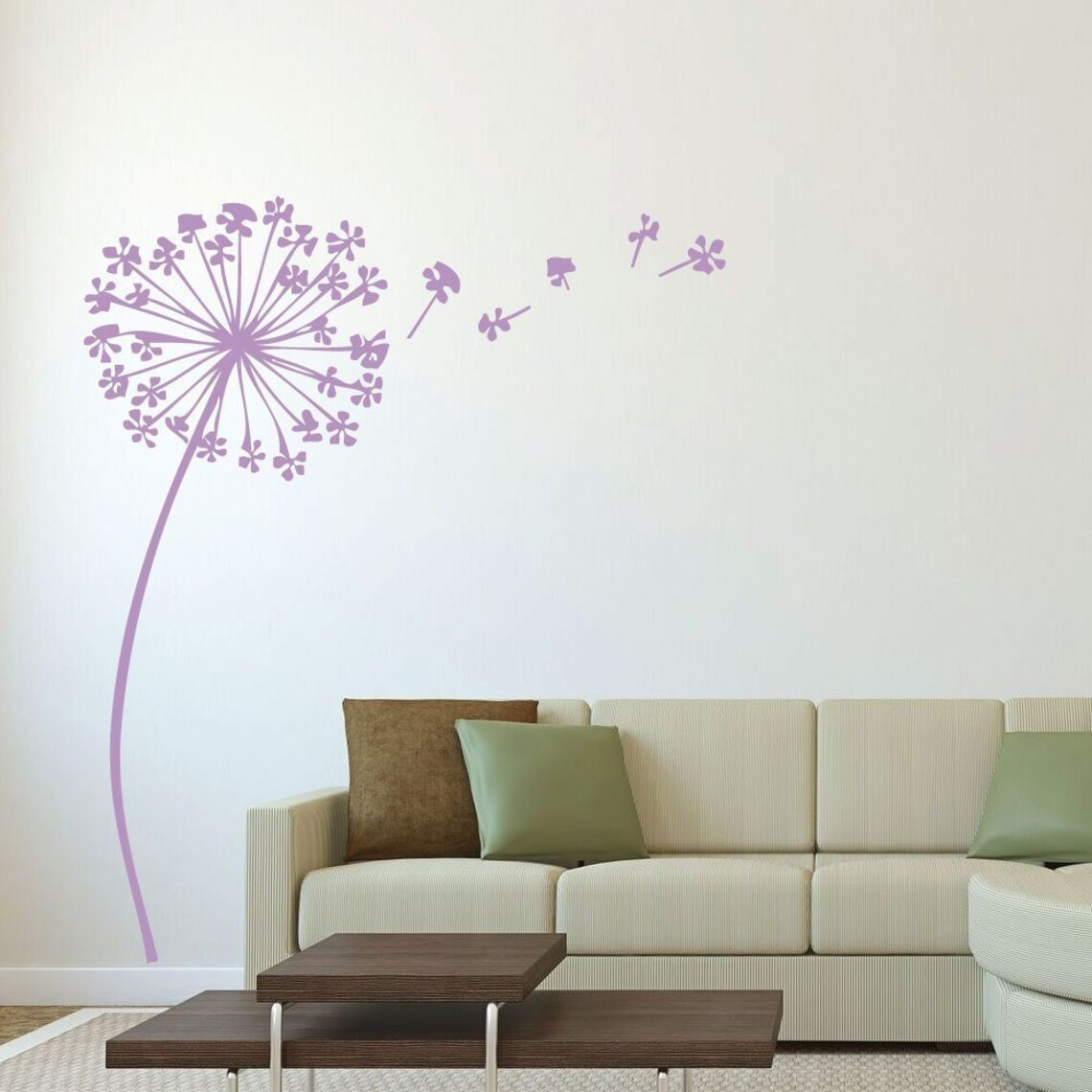 Dandelion Wall Decal With Seeds Flower Design Vinyl Sticker - Etsy