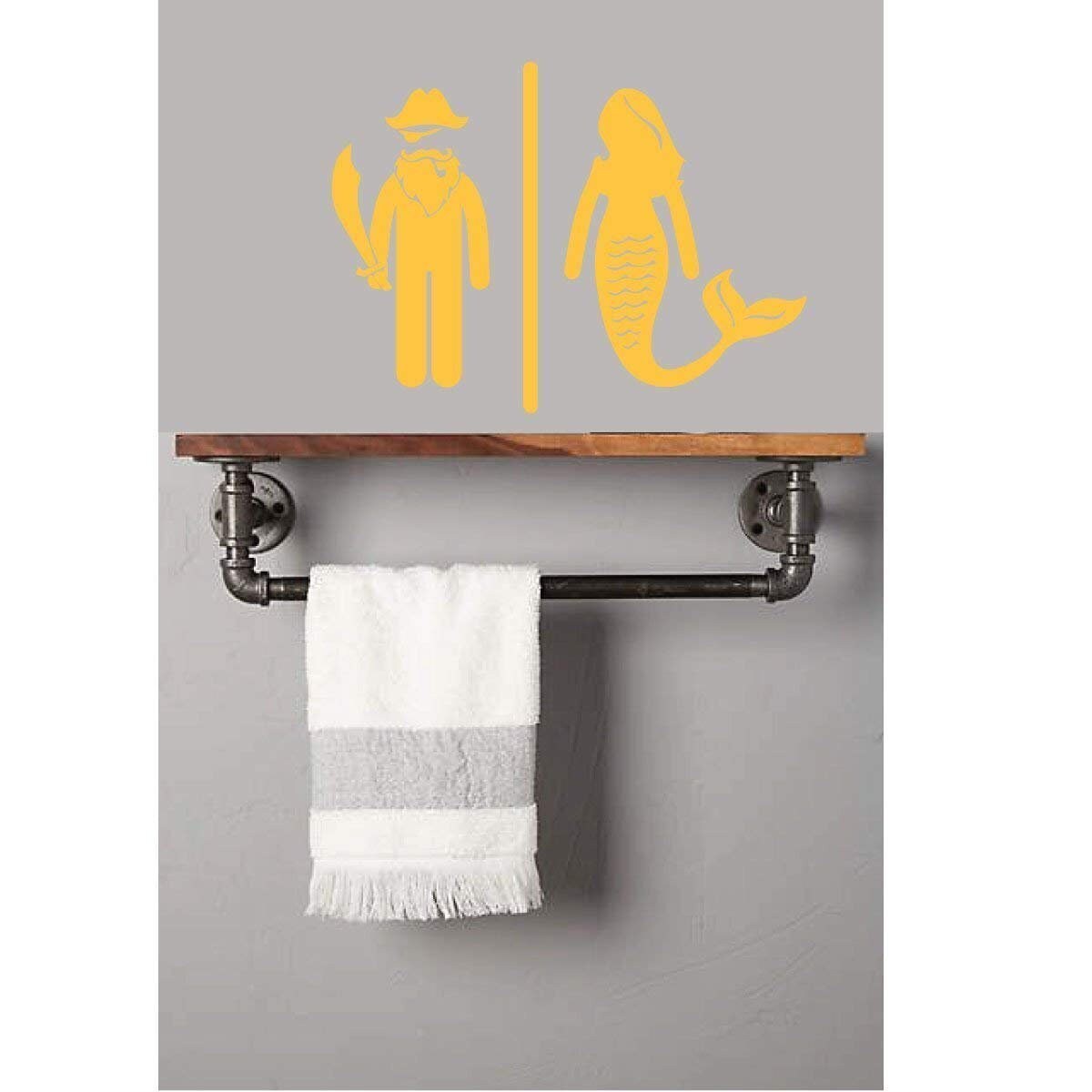 Pirate and Mermaid Vinyl Decor | Wall or Window Decal for Bedroom ...
