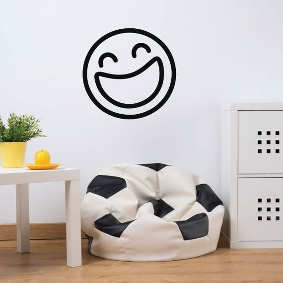 Emoji Wall Decal Smiley Personalized Vinyl Decorations for | Etsy