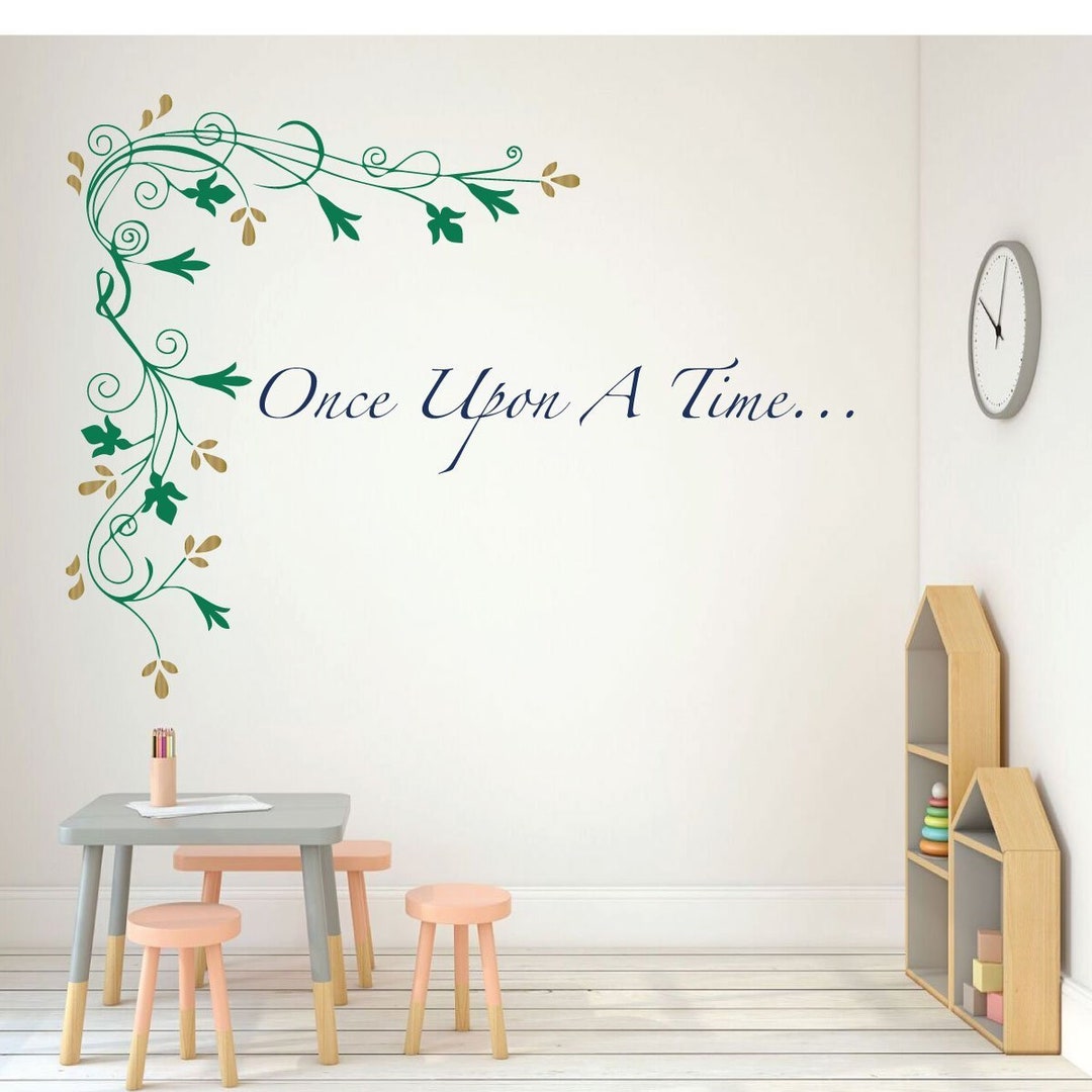 Once Upon A Time Wall Decal - Flower Vinyl Mural Decor for Girls ...