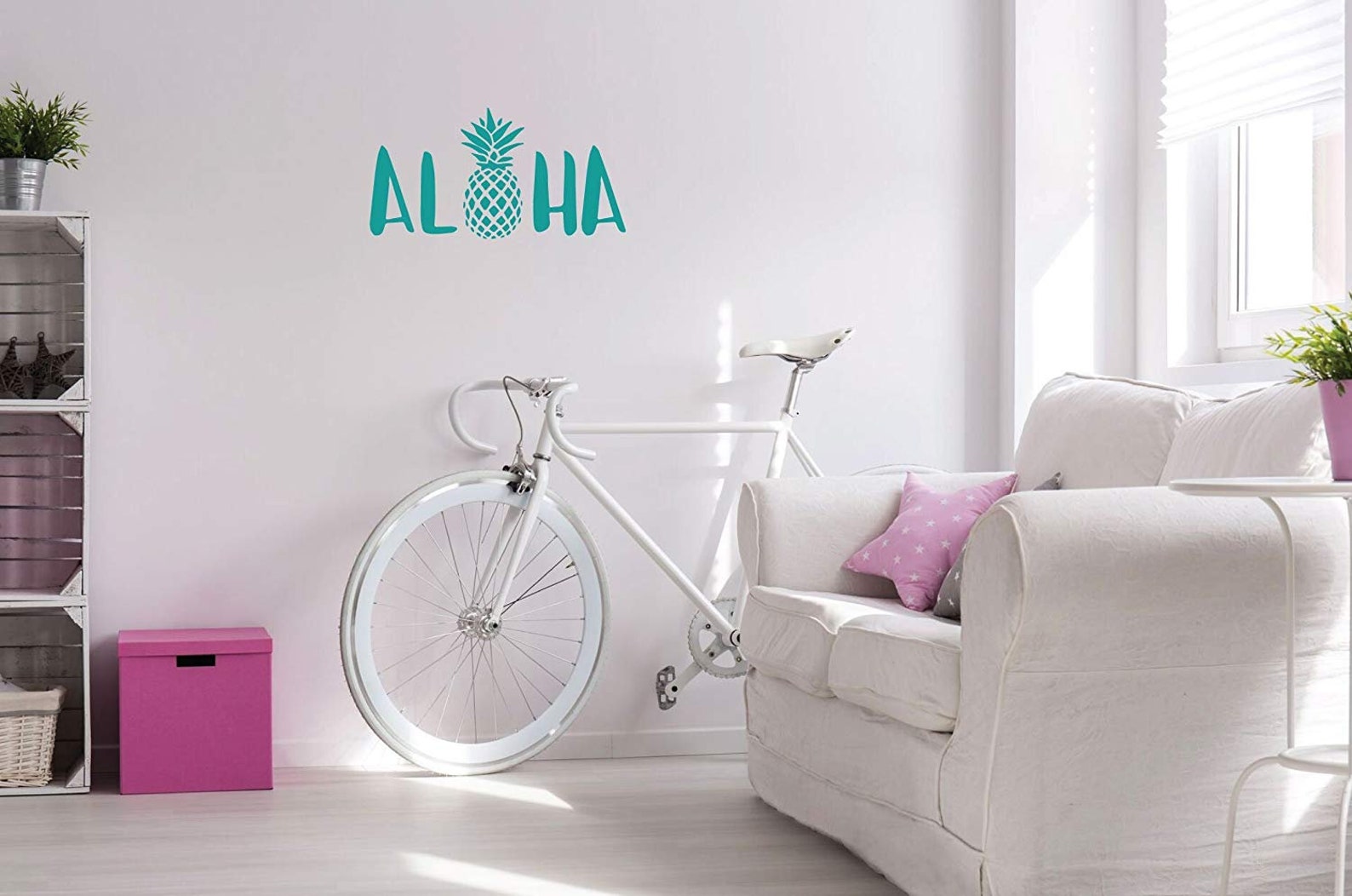 Aloha Wall Decal Sticker With Hawaiian Pineapple Design | Etsy