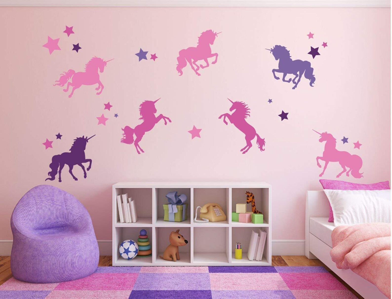 Unicorn Wall Decor Full Wall Mural Vinyl Wall Decal for - Etsy