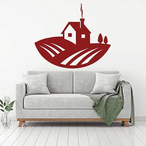 Farm House Wall Decal | Removable Vinyl Sticker for Home, Family Room ...