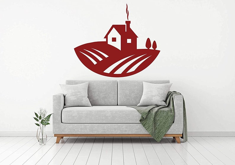 Farm House Wall Decal | Removable Vinyl Sticker for Home, Family Room ...