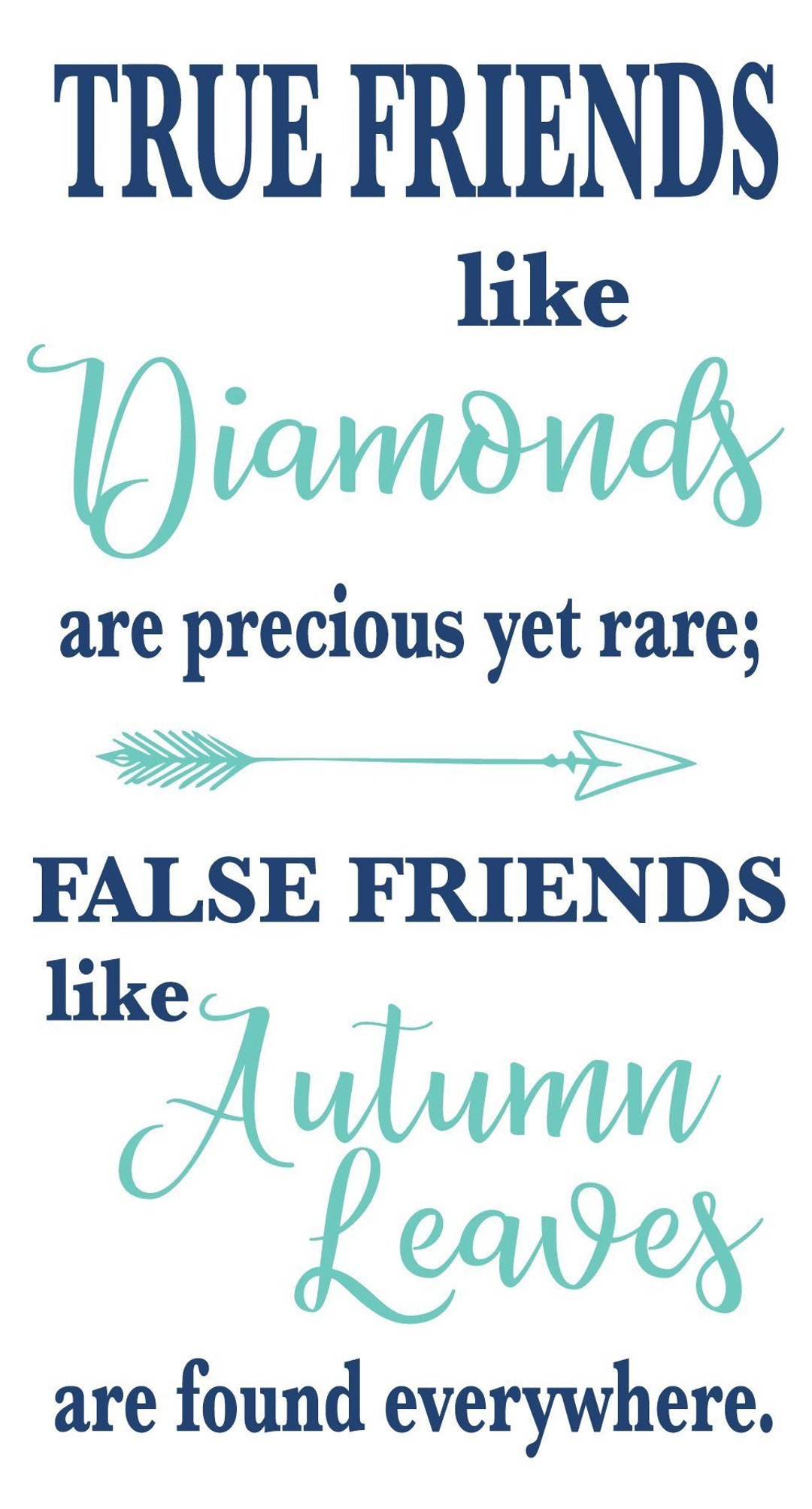 True Friends Wall Decal Quote - Friendship Themed Vinyl Lettering - Etsy