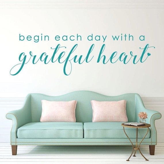 Gratitude Life Quote Wall Decal Inspirational Vinyl Home | Etsy