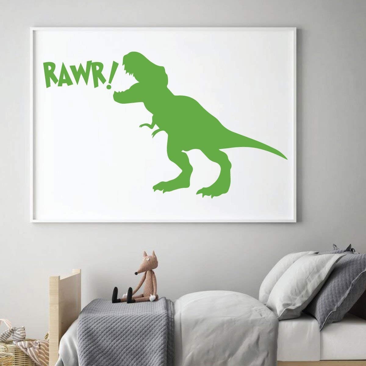 T REX Wall Decal RAWR Dinosaur Silhouette Vinyl Sticker - Etsy