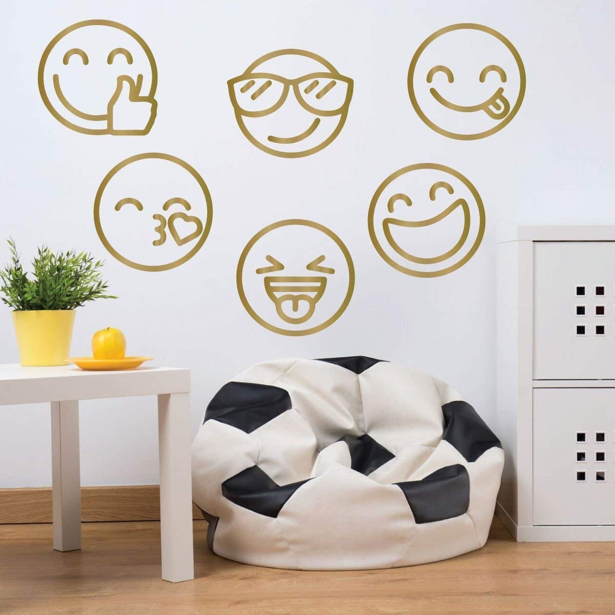 Emoji Wall Decals Multiple Vinyl Decorations for Boys or - Etsy